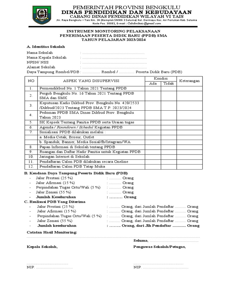 Monitoring PPDB SMA/SMK/SLB 2023/2024 | PDF