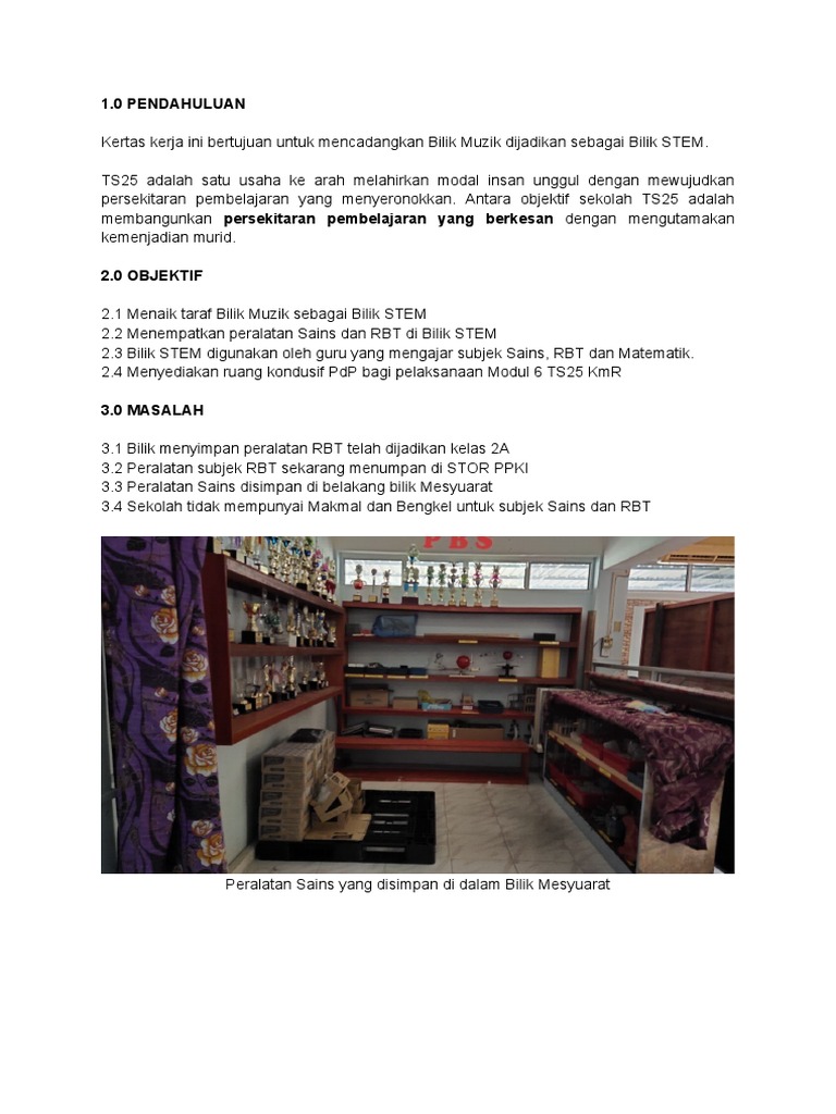 Kertas Kerja Bilik STEM | PDF