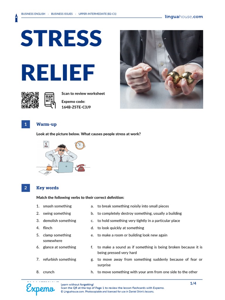 Stress Relief British English Student Ver2 | PDF | Clause | Linguistic ...