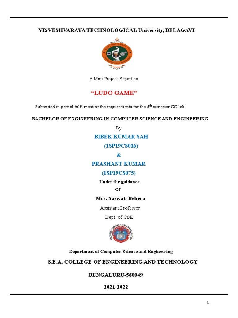 CG Ludo Game | PDF | Computing | Software Development