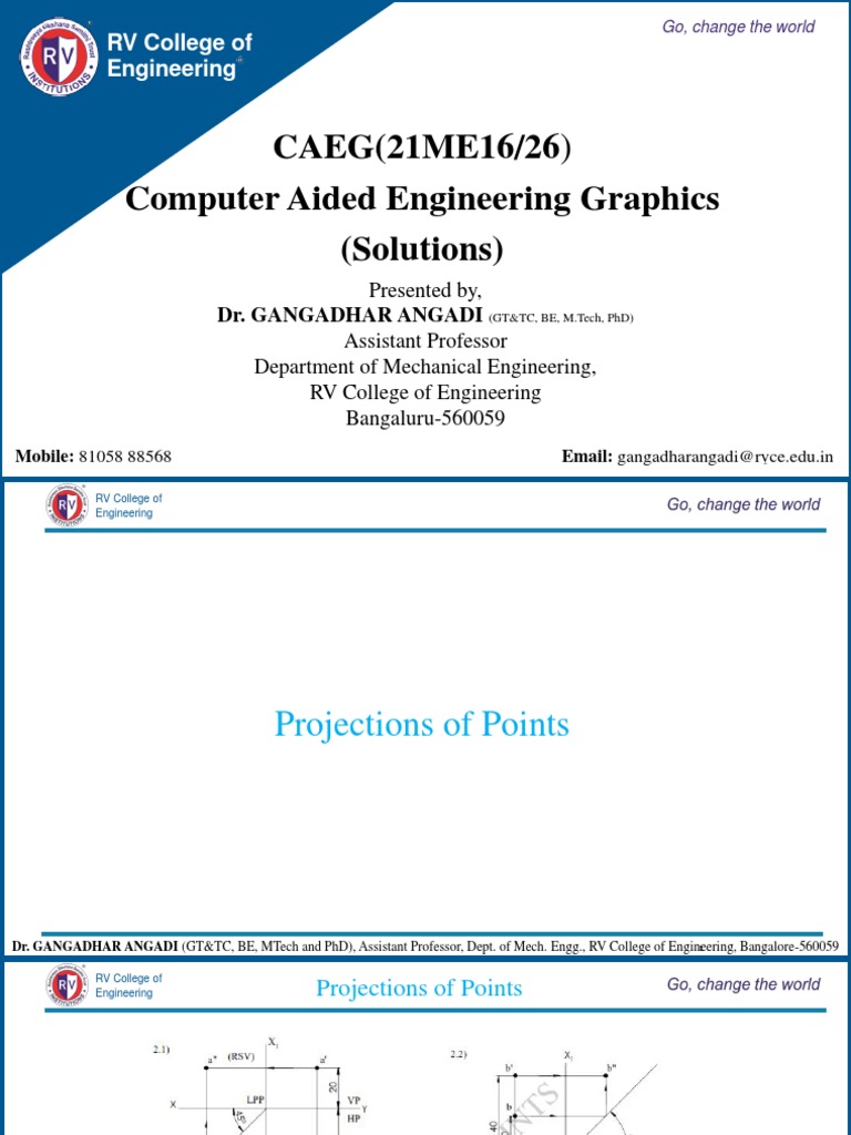 CAEG Solutions (21ME16) | PDF | Geometric Objects | Geometry