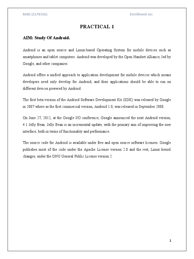 MAD Labmanual | PDF | Android (Operating System) | Application Software