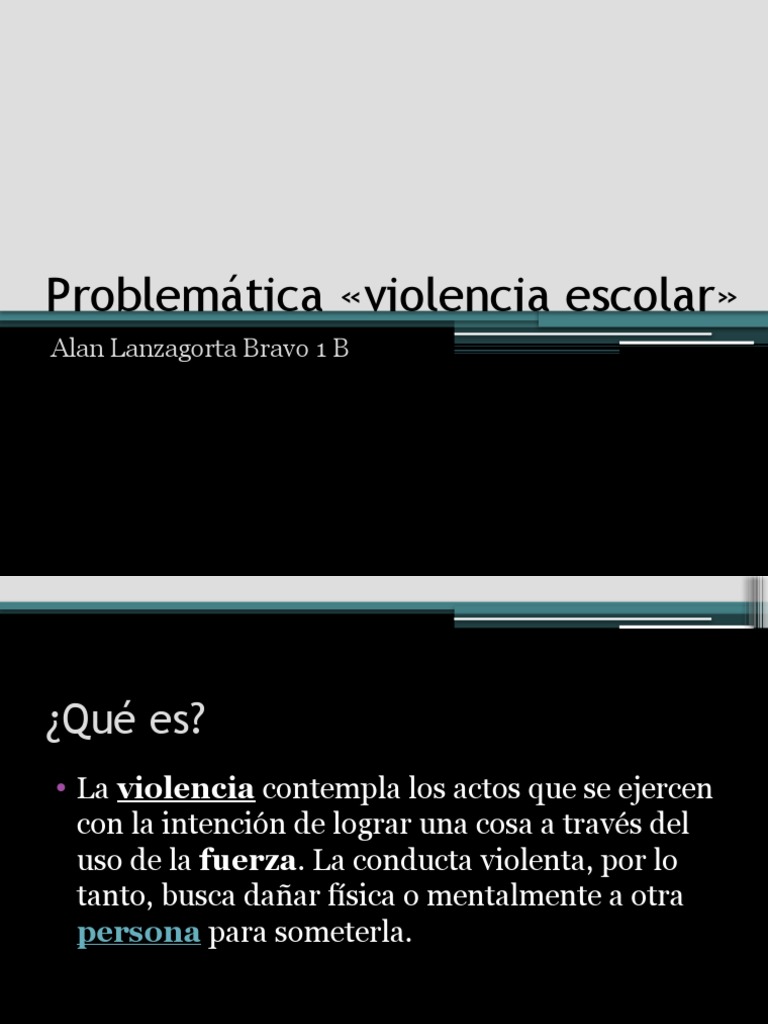 Problemática Violencia Escolar | PDF