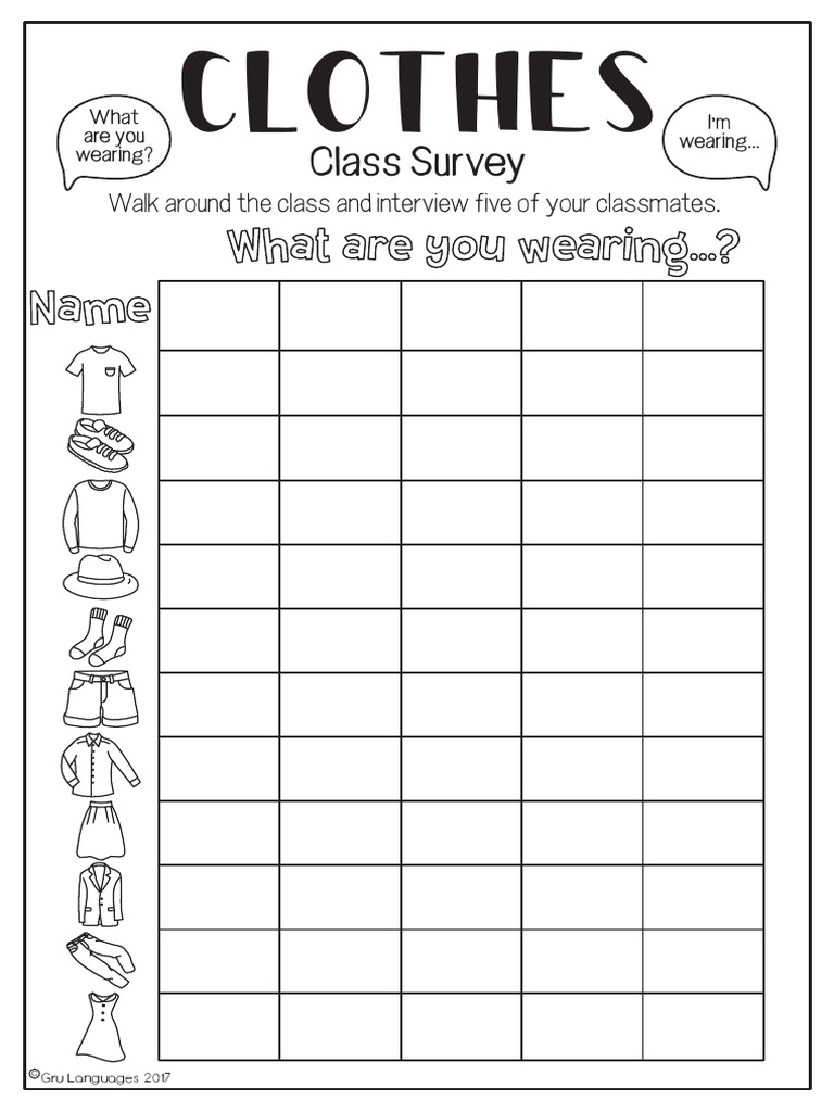 Clothes Survey | PDF