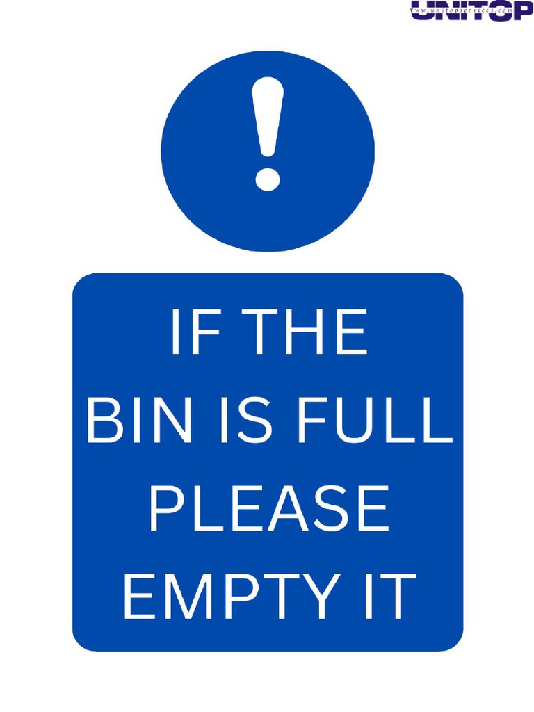 If The Bin Is Full Please Empty It | PDF