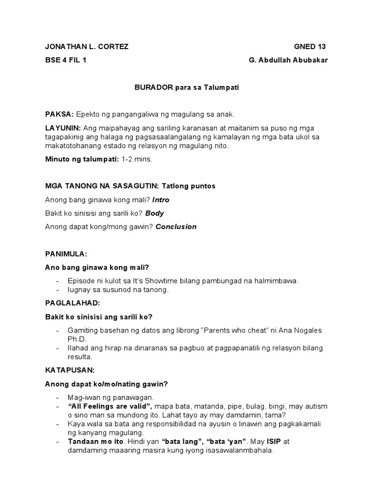 Jonathan Cortez Burador | PDF