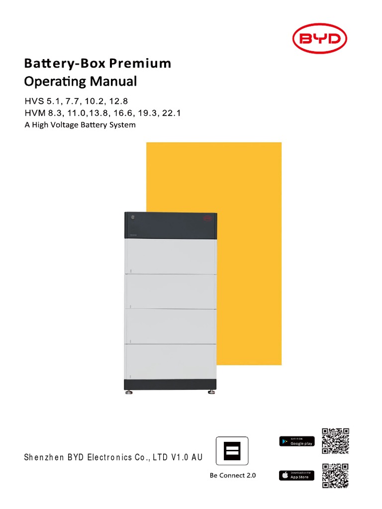 Installation Manual BYD Battery-Box Premium HVS&HVM V1.0_AU 230512 (1 ...