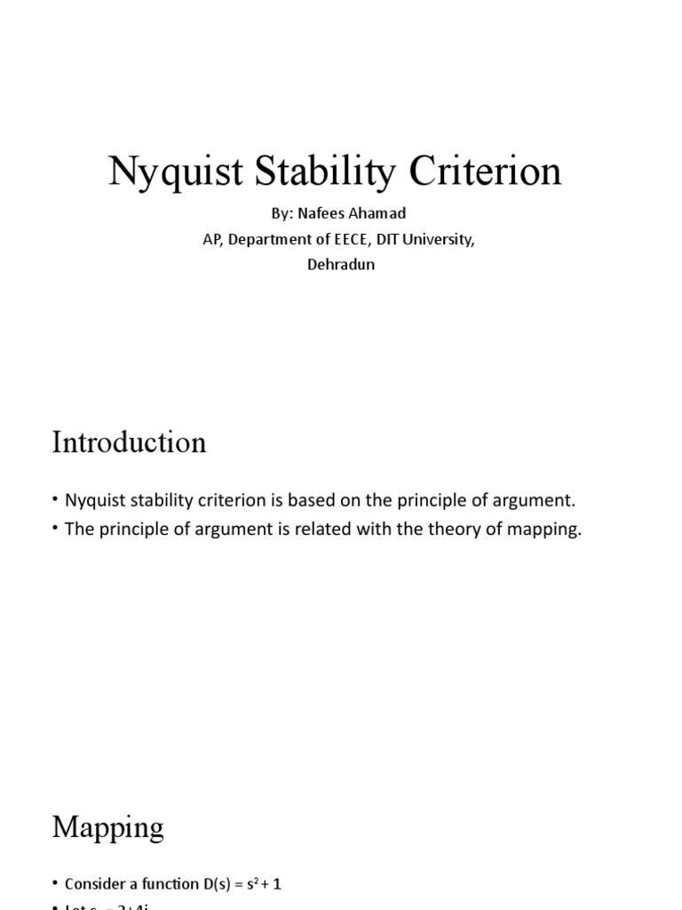 14b Nyquist Stability Criterion | PDF | Control Theory | Mechanics
