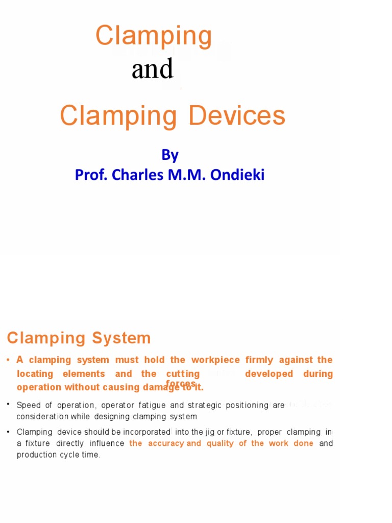 7.clamping and Clamping Devices | PDF | Screw | Equipment