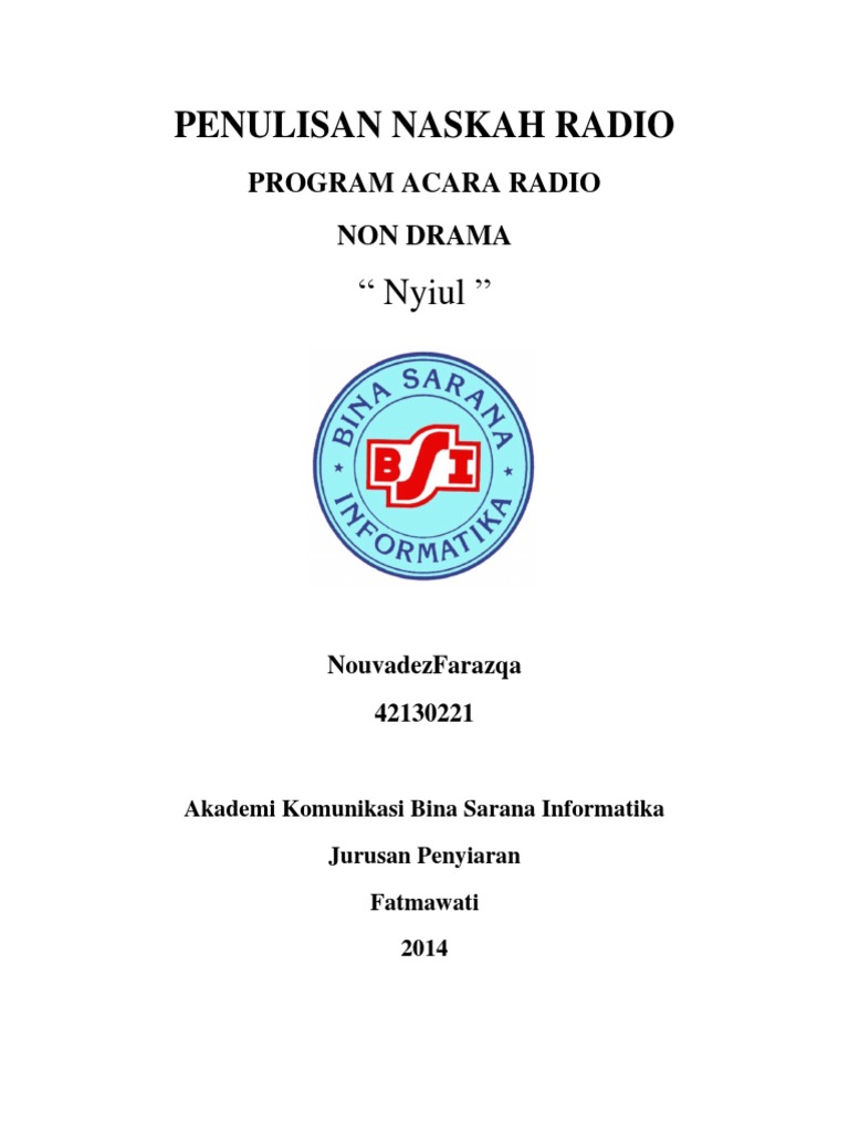 Penulisan Naskah Radio Non Drama Talkshow | PDF