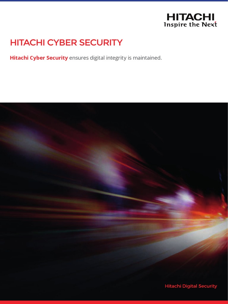 Hitachi Cyber Security Brochure | PDF | Security | Computer Security