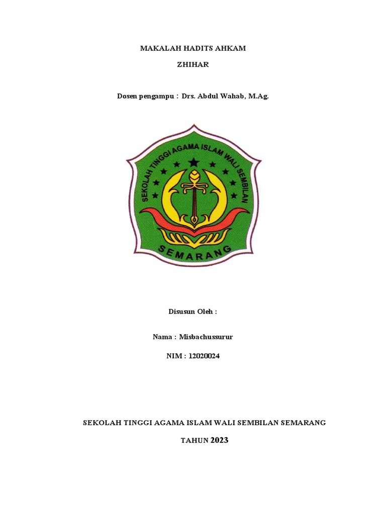 MAKALAH Zihar Misbach | PDF | Agama & Spiritualitas