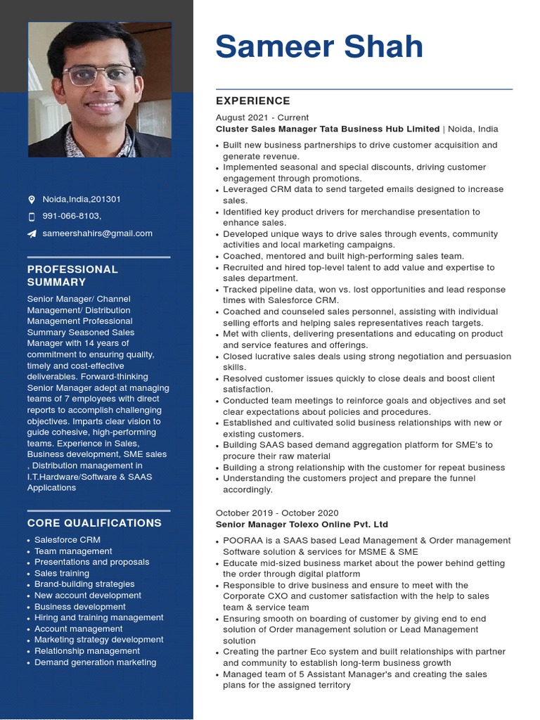 Sameer Shah Resume PDF | PDF