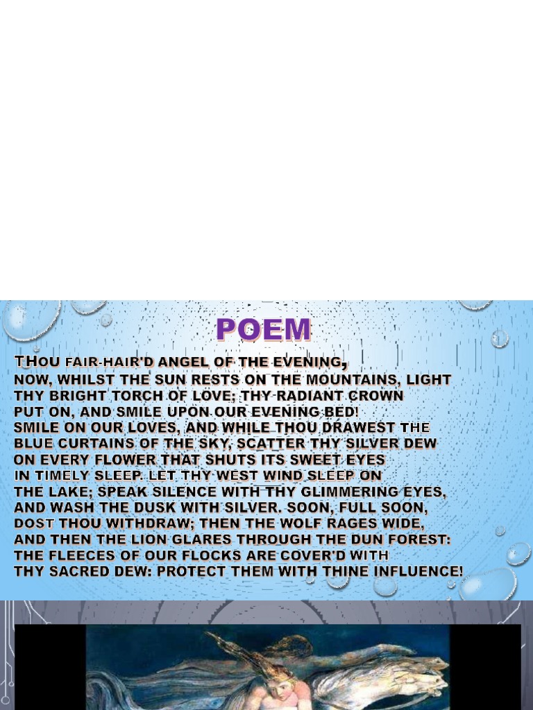 To The Evening Star Poem Analysis | PDF | Predation | Poetry