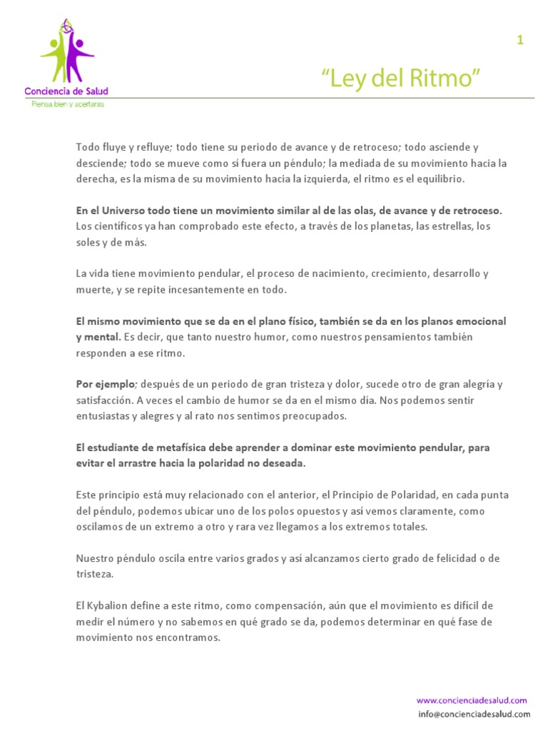 Ley Del Ritmo | PDF