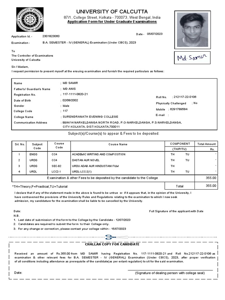 Enrolment - Form - 117 1111 0820 21 - 05 07 2023 - 13 37 | PDF ...