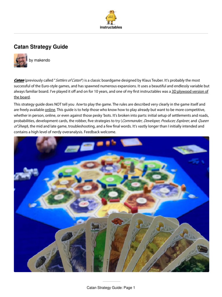 Catan Strategy Guide | PDF