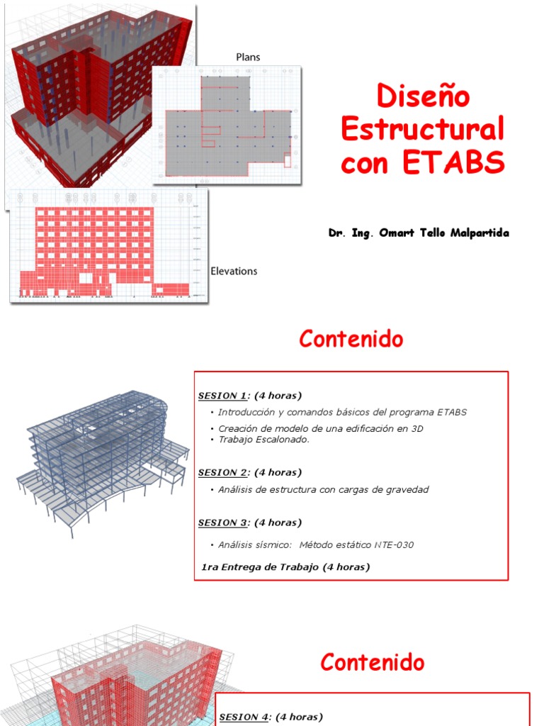Diseño Estructural con ETABS: Guía Completa | PDF | Hormigón | Ingeniería de Edificación