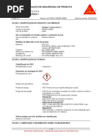 FISPQ do Catalisador MEK | PDF | Solubilidade | Vapor
