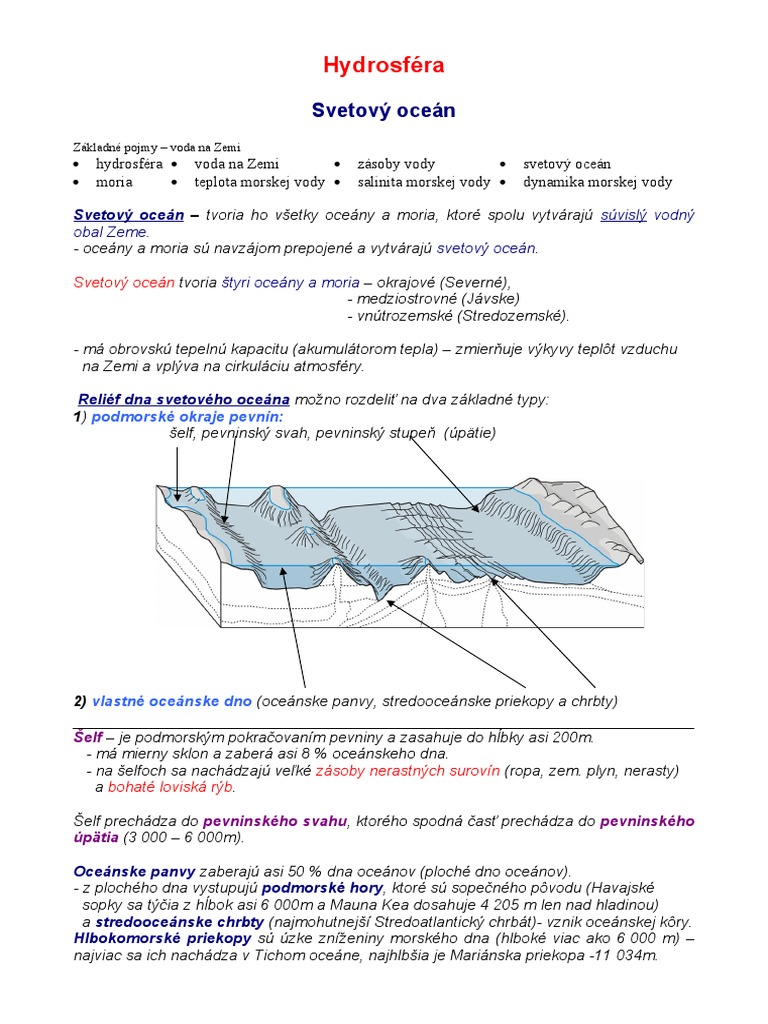 Hydrosféra - svetový oceán | PDF
