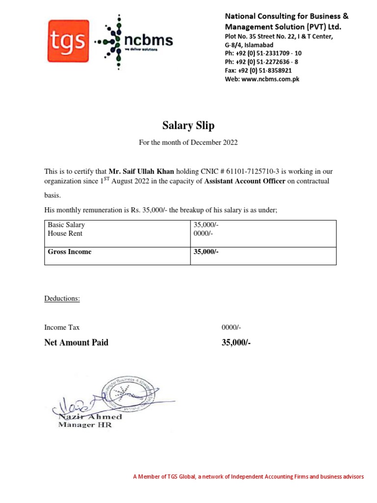 Salary Slips | PDF | Gross Income | Income
