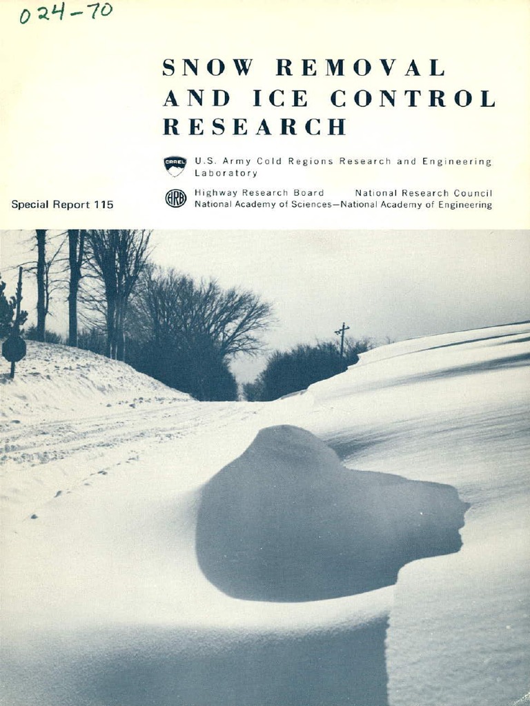 Monografia Snow Removal and Ice Control Research | PDF | Snow | Ice