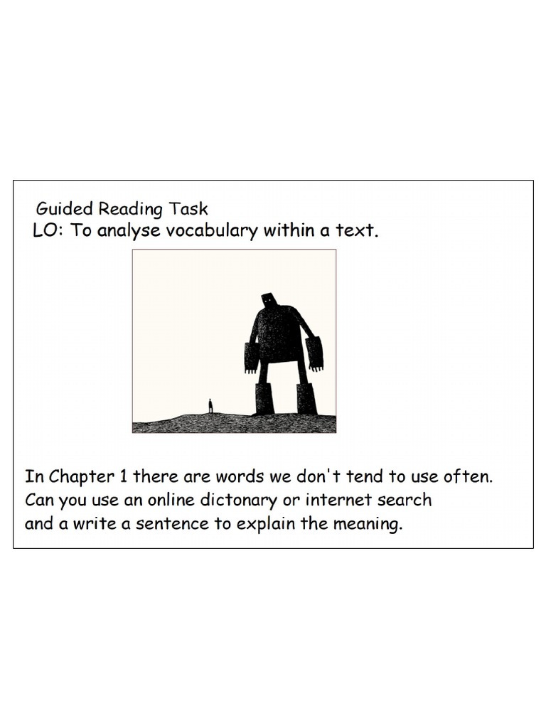 Guided Reading Vocabulary Task | PDF