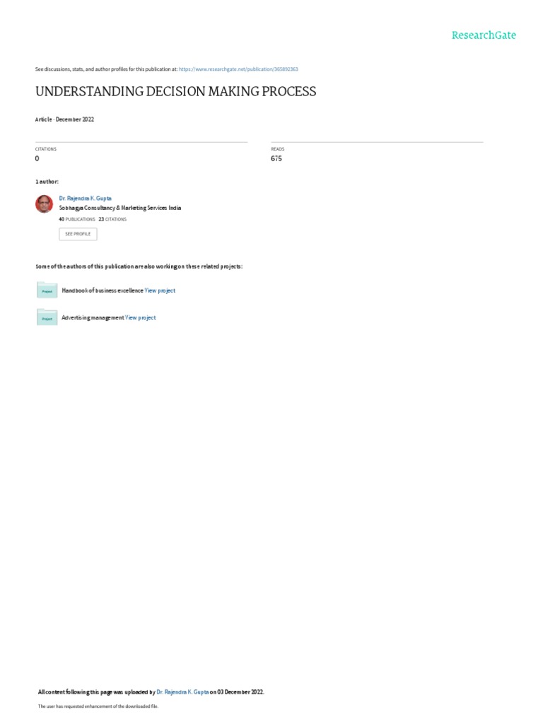 Decision Making Process Explained | PDF | Decision Making | Decision Theory