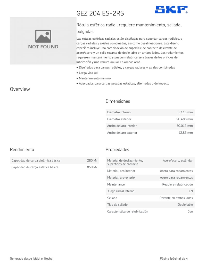 SKF GEZ 204 ES-2RS Specification | PDF | Red mundial | Internet y web