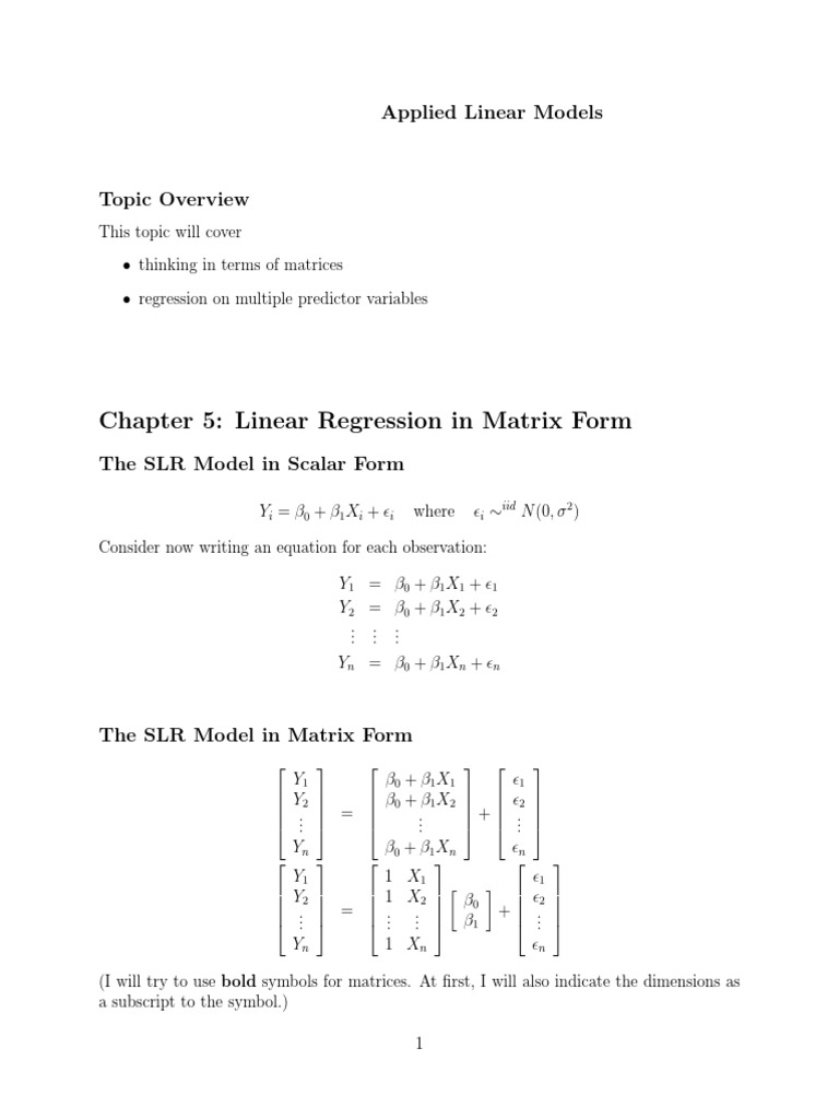 Linear Model | PDF | Linear Regression | Covariance Matrix