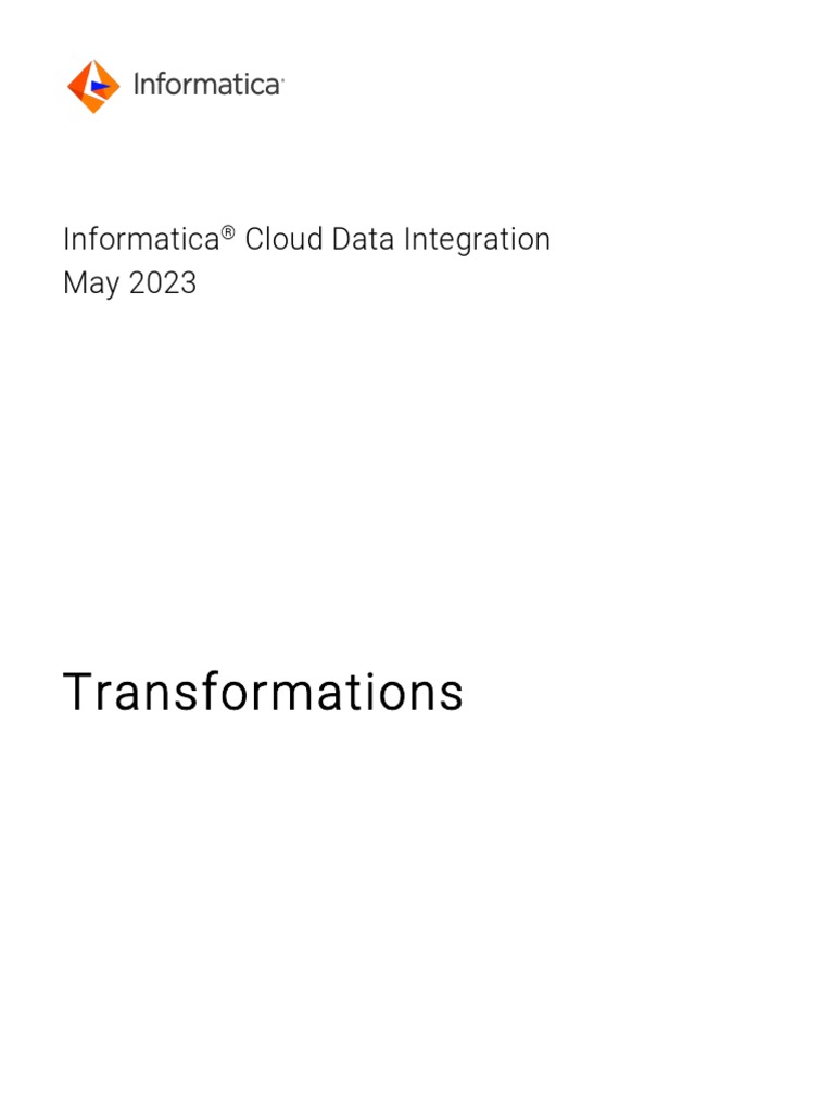 Informatica - Transformations | PDF