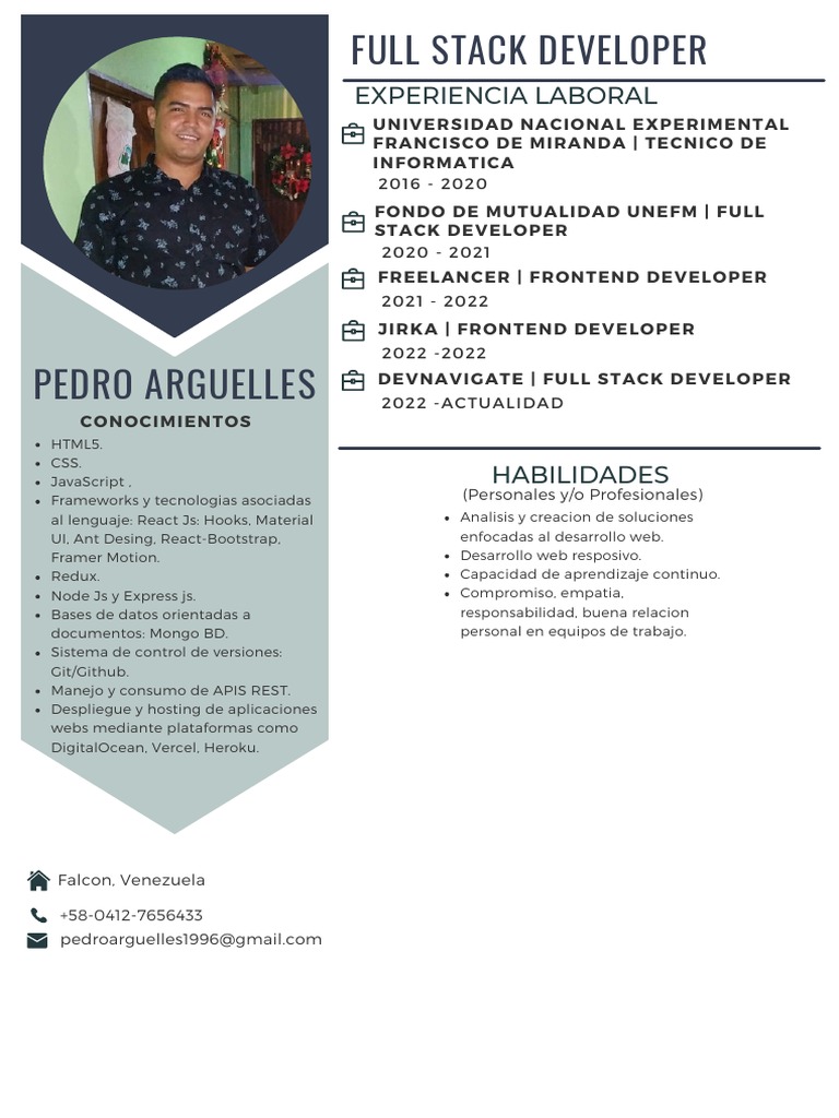 CV Pedro Arguelles | PDF
