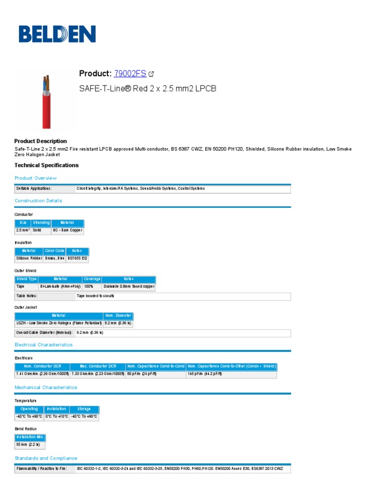 79002FS Techdata | PDF