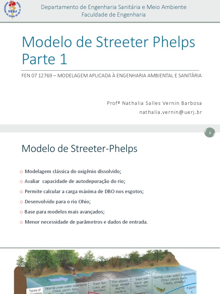 Modelo de Streeter-Phelps na DBO | PDF | Geociências | Ciência Ambiental