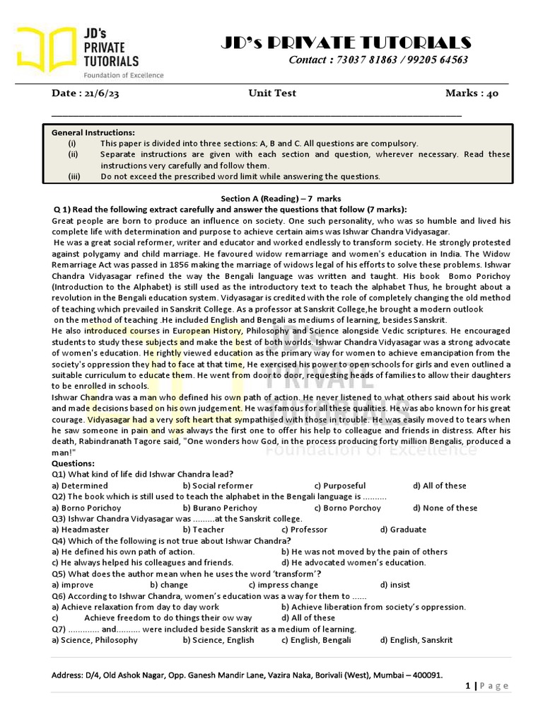 Unit Test-1 | PDF