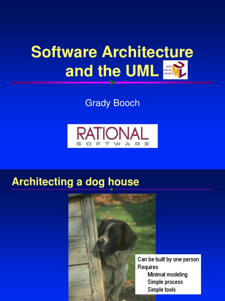SoftwareArchitectureAndTheUML - Grady Booch | Unified Modeling Language ...