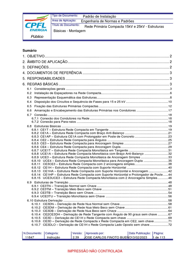 GED-11847 - Rede Primária - Estruturas Básicas 13-02-2023 | PDF ...
