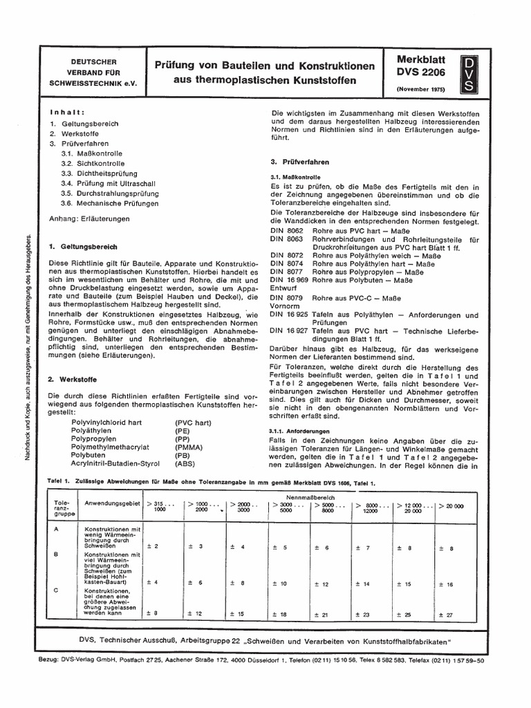 DVS 2206 1975-11 | PDF