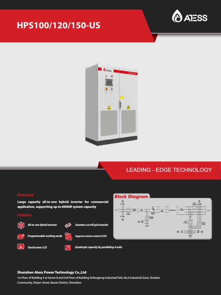 HPS100 - 120 - 150-US Datasheet | PDF | Mains Electricity | Power Inverter