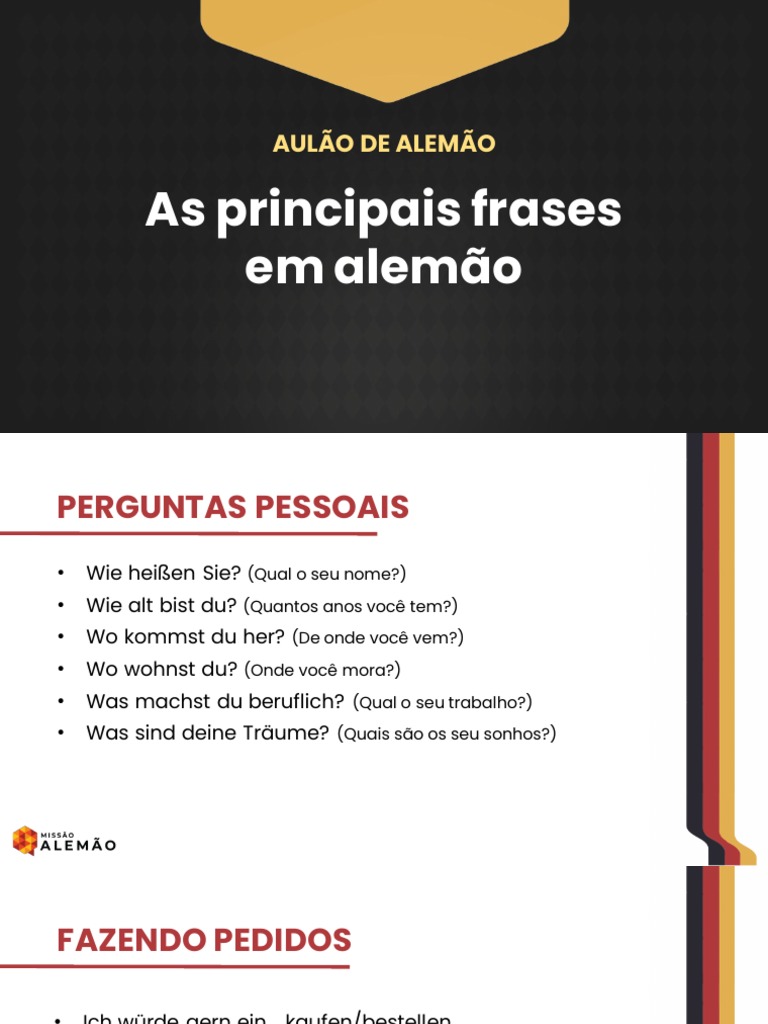 As Principais Frases em Alemão | PDF