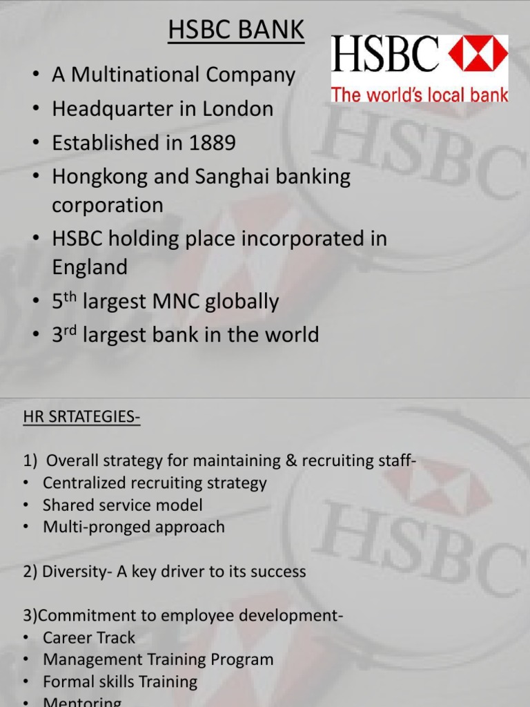 HSBC Bank's HR Strategies and Culture | PDF