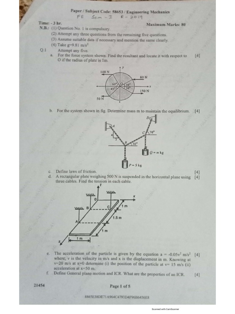 Sem 1 Mechanics | PDF