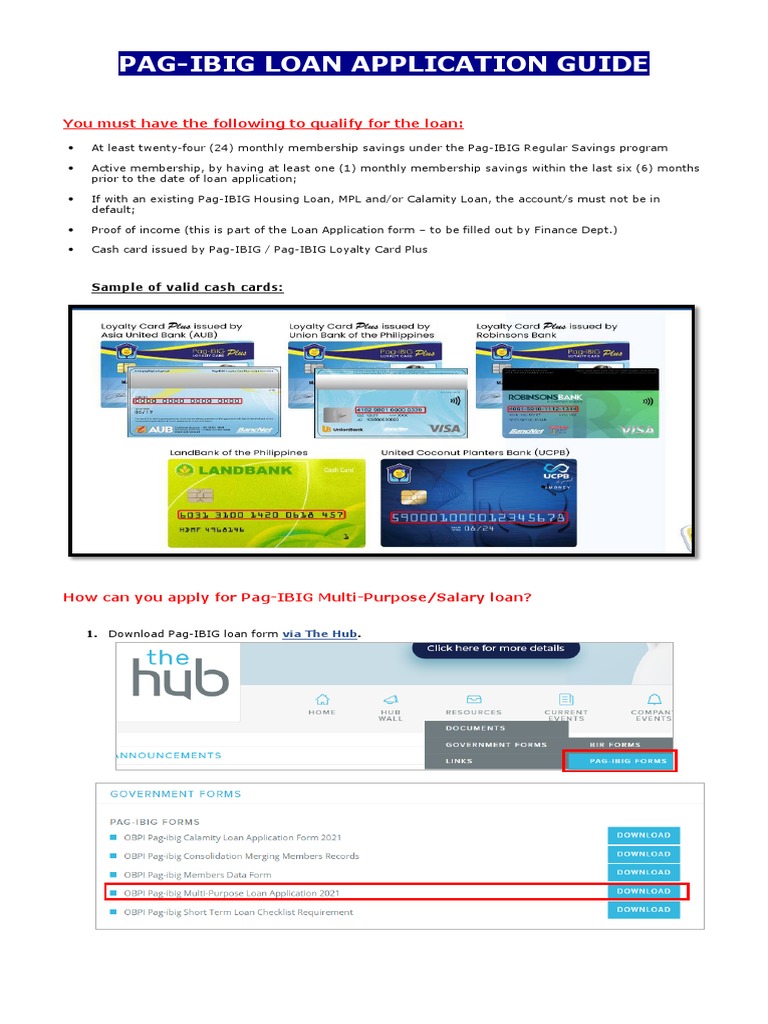 PAG-IBIG MPL Application Guide | PDF