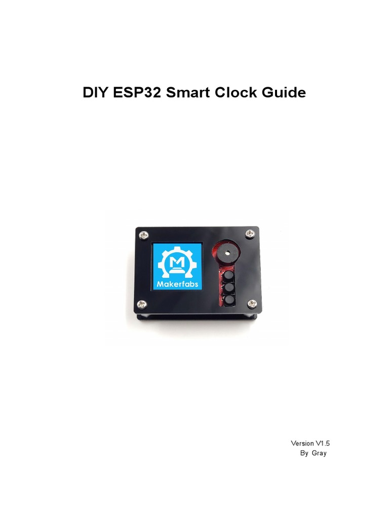 DIY-ESP32-SmartClock-Guide-V1-5 | PDF | Soldering | Printed Circuit Board