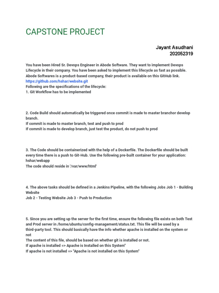 DevOPs Project | PDF | Business | Computers