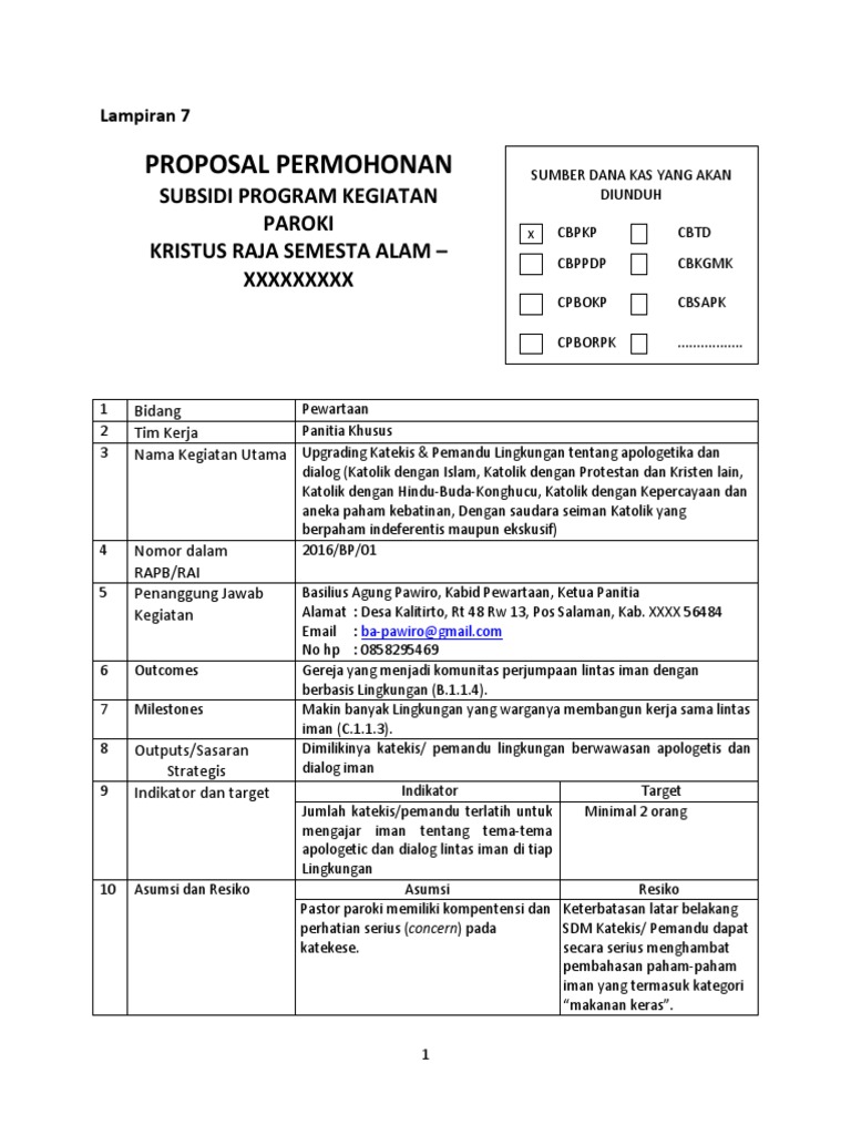Format Proposal Program | PDF