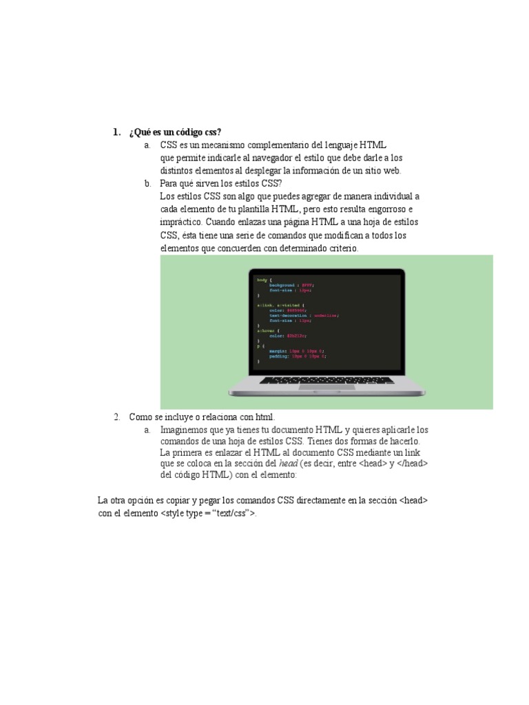 Introducción a CSS para HTML | PDF