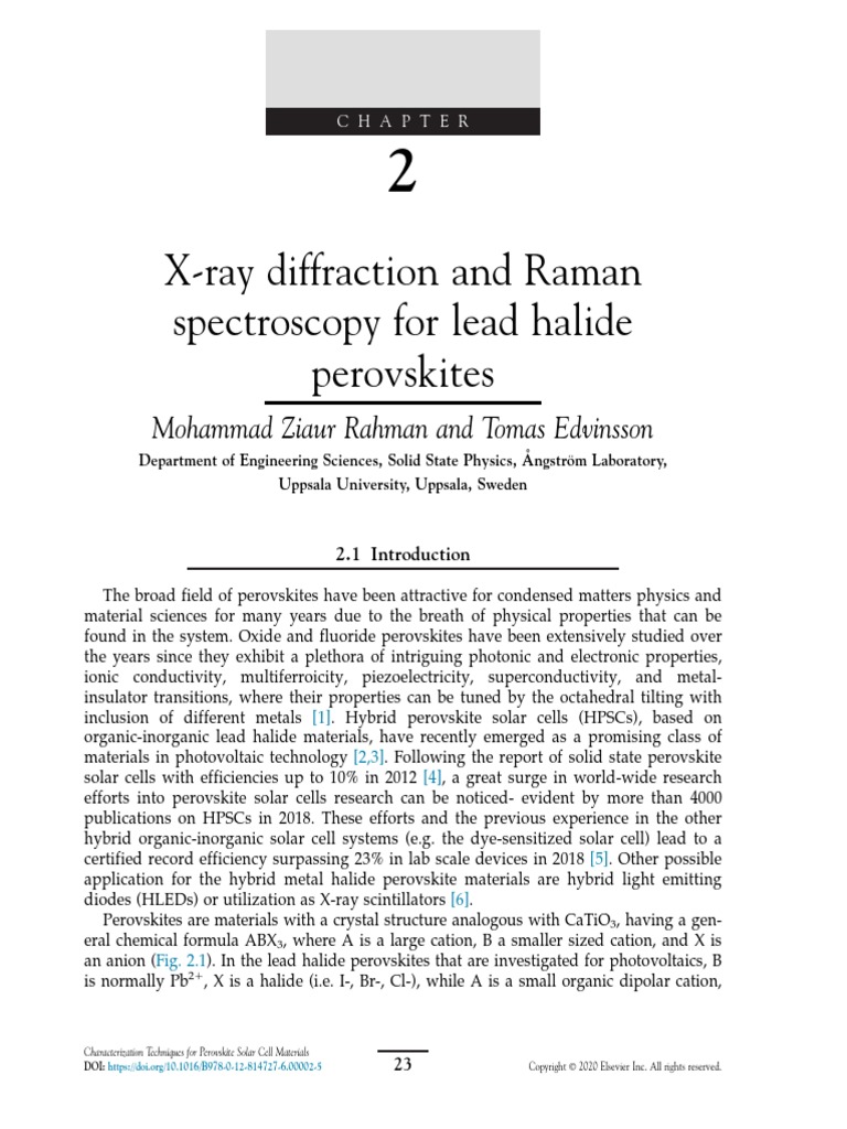 X-Ray Diffraction and Raman-2 | PDF | Raman Spectroscopy | X Ray ...