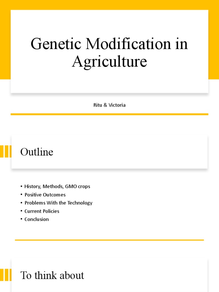 Understanding GMOs in Agriculture | PDF