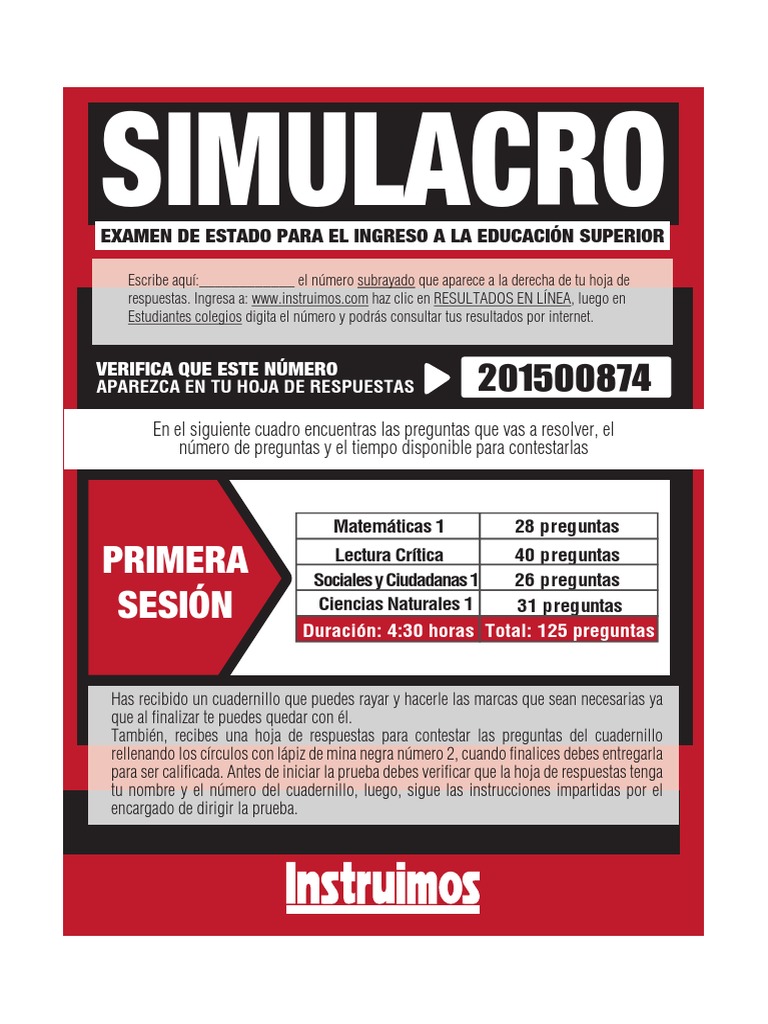 Simulacro: Primera Sesión | PDF